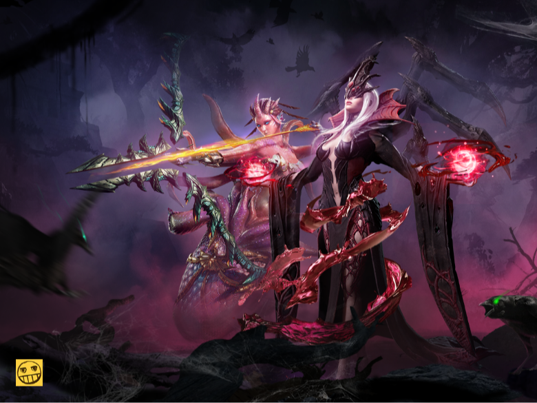 《watcher of realms》项目里设计的抽卡海报_一颗豆Studio-站酷ZCOOL