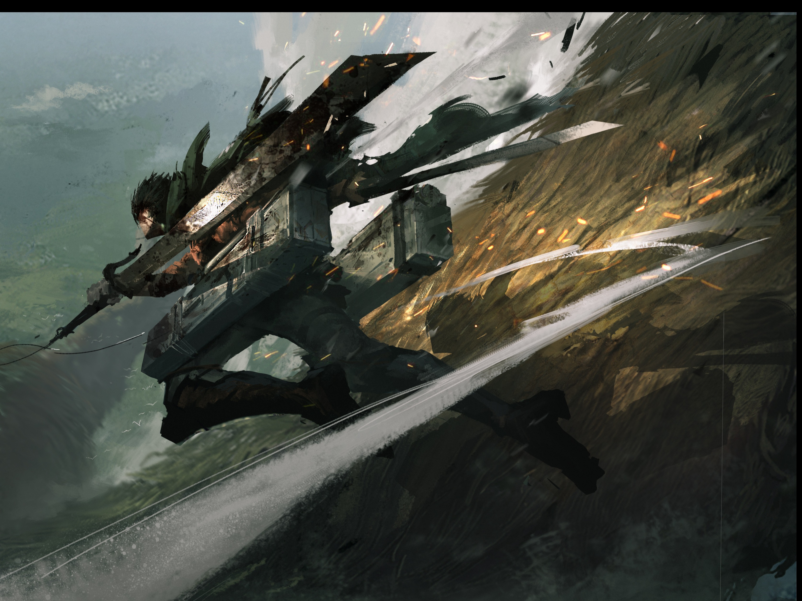 进击的巨人·兵长砍猴_不想当画家的Leo-站酷ZCOOL