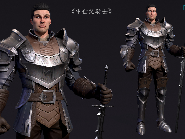 《中世纪骑士》PBR写实次时代角色_夜雨不业余-站酷ZCOOL