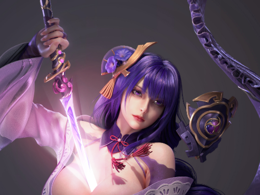 这样的雷电将军建模，你爱不_依古奈斯eugin-站酷ZCOOL