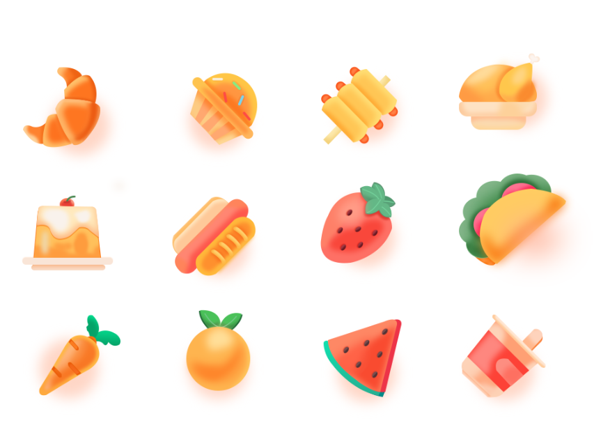 食物轻质感icon_你很特别Agon-站酷ZCOOL