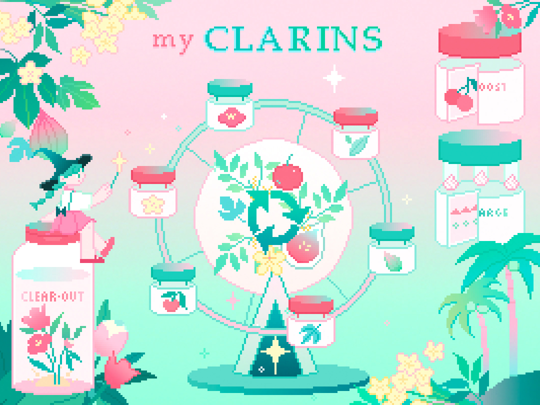「my CLARINS 好食肌长绽放」 The Game Continues！_米口电了鹅-站酷ZCOOL