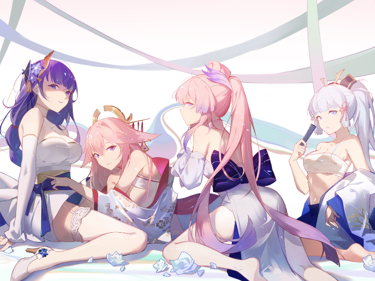 原神同人插画稻妻组_change三生烟-站酷ZCOOL