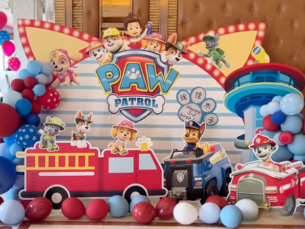 汪汪队生日派对背景迎宾牌kt板气球材料包_Z744162561-站酷ZCOOL