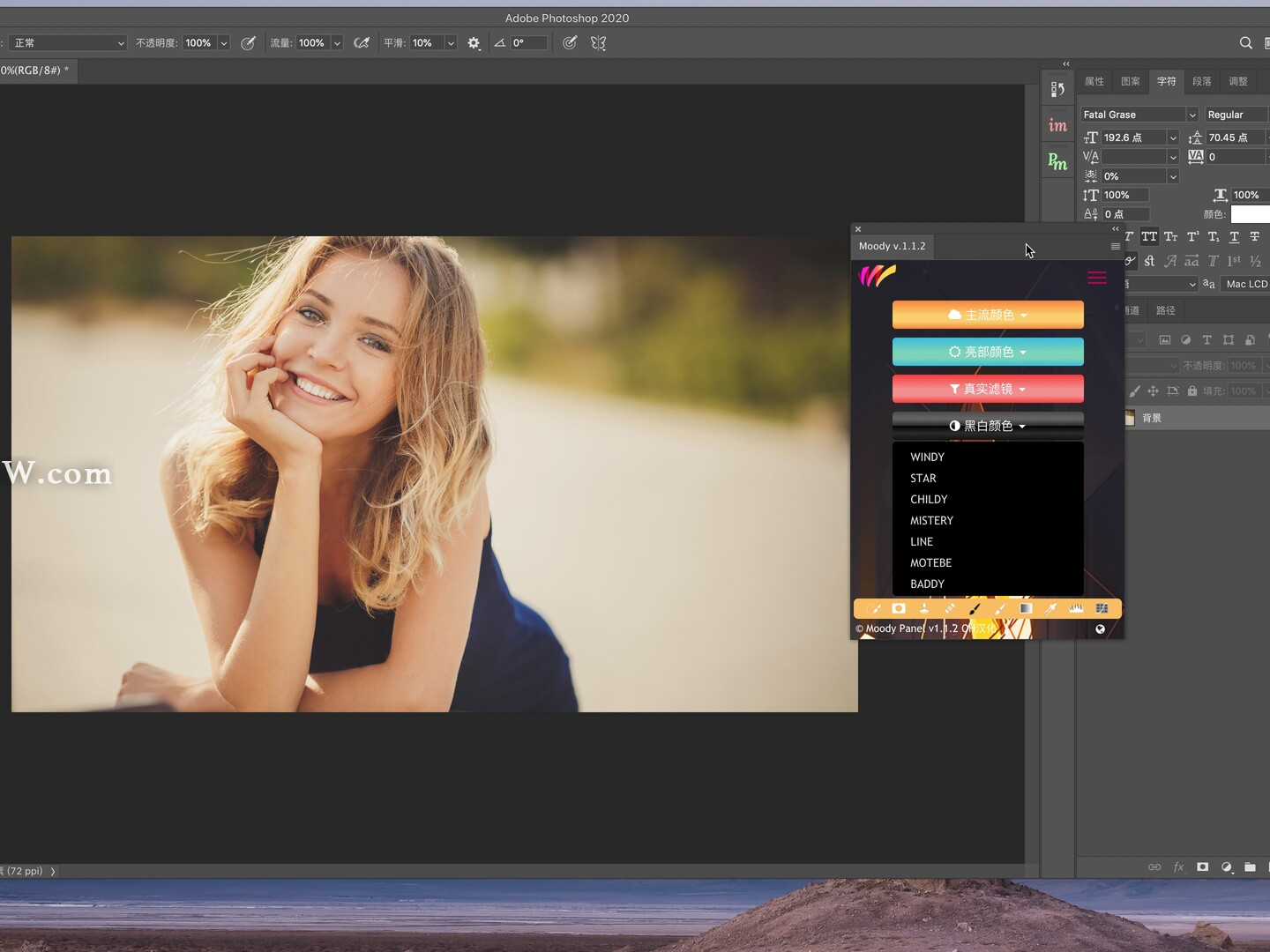 ps图像处理面板Moody Photoshop Panel mac_Mac小素材-站酷ZCOOL