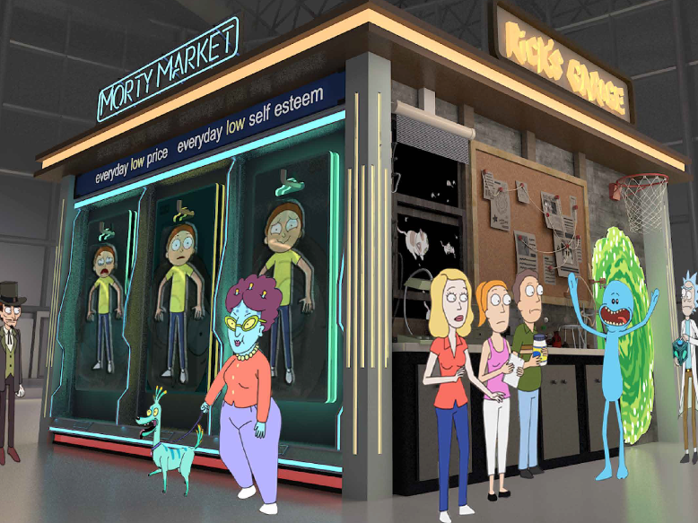 商业美陈方案-IP「瑞克和莫蒂」宇宙大冒险_Wonco-站酷ZCOOL