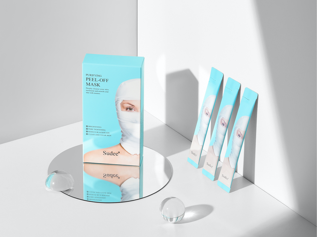 产品摄影「Sudee 美妆护肤 面膜系列」黑和马_魚柒-站酷ZCOOL