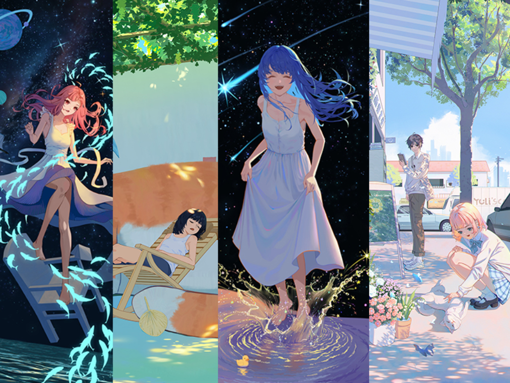 愿夏夜的风，傍晚的霞能疗愈你我疲惫的心_郁离YULI-站酷ZCOOL