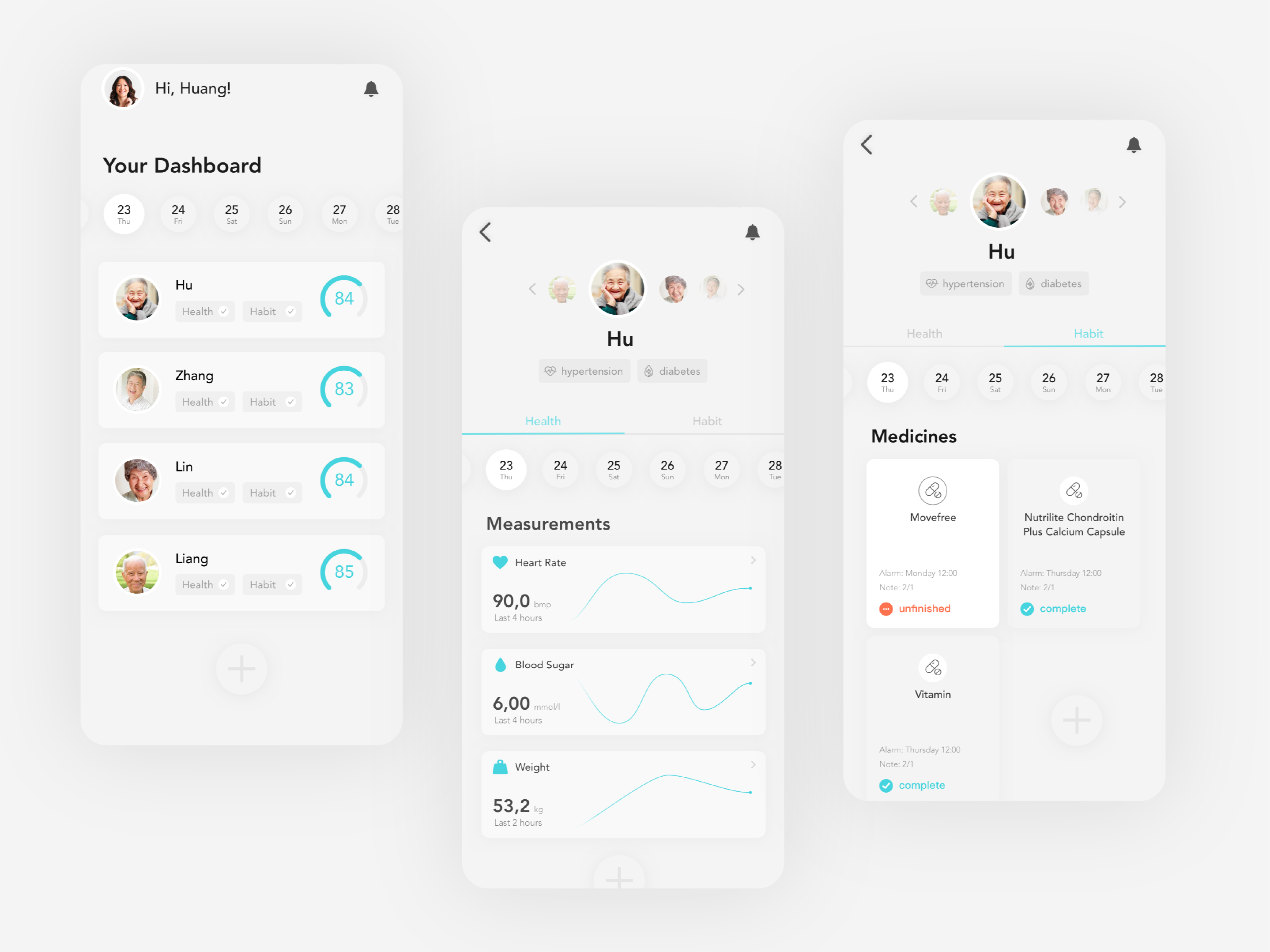 家庭健康管理平台APP_Yiqing_Z-站酷ZCOOL