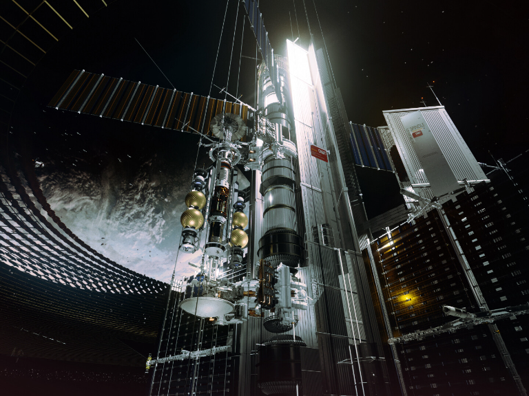 太空电梯设计-纺锤空间站_ArtDj-站酷ZCOOL