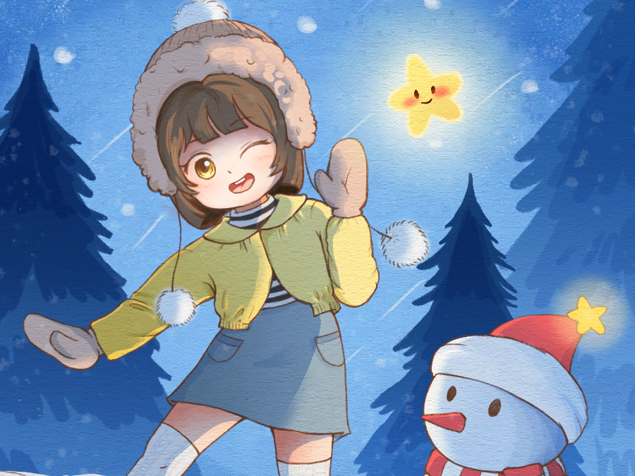 立冬小插画～～_请fifi喝奶茶-站酷ZCOOL