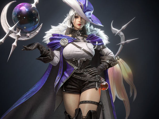 3D韩系美型女角色-魔法师来啦~_依古奈斯eugin-站酷ZCOOL