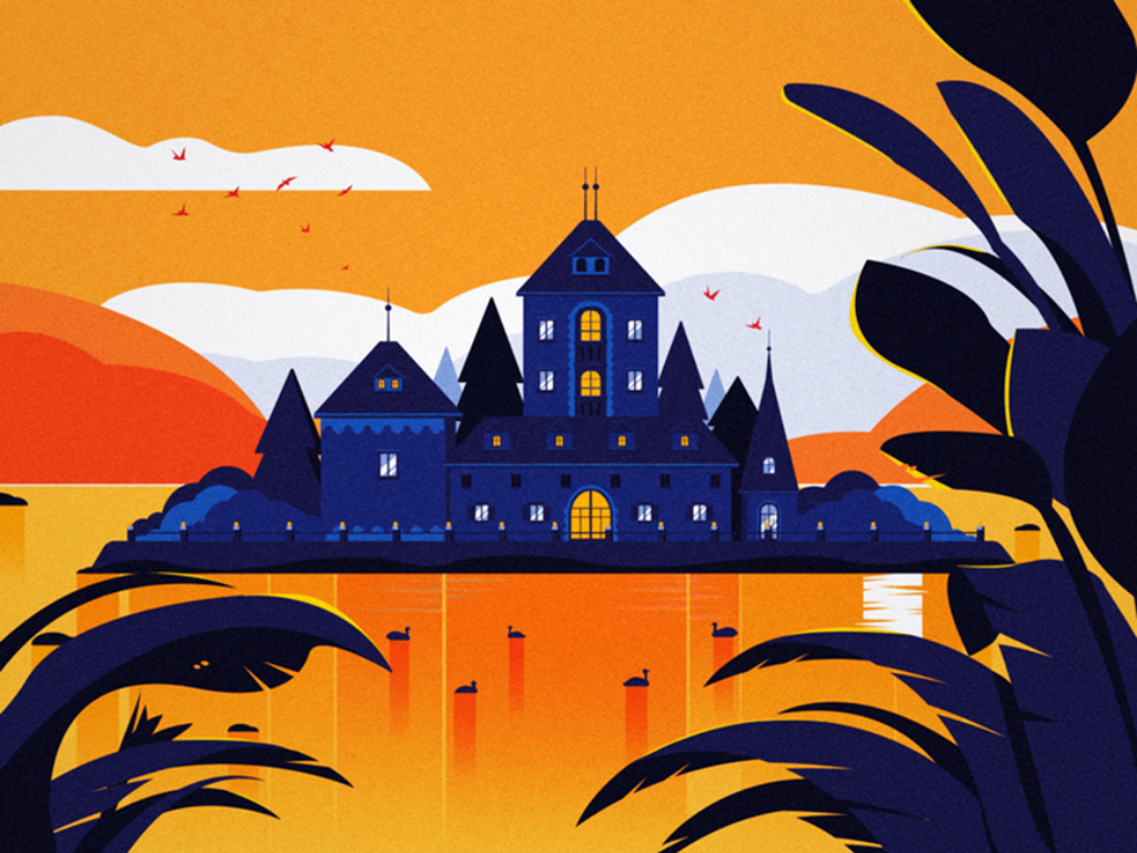 落日霞辉_代代呆-站酷ZCOOL