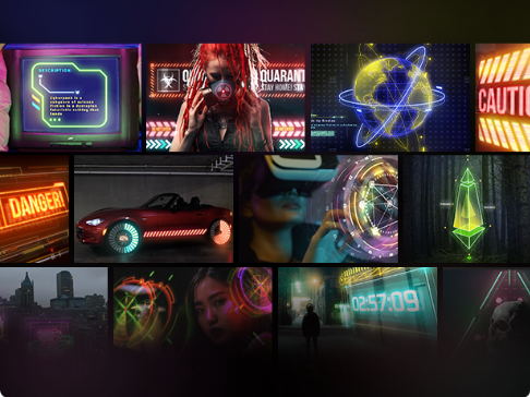 赛博朋克 HUD 元素——外网搬运_黑兔子863-站酷ZCOOL