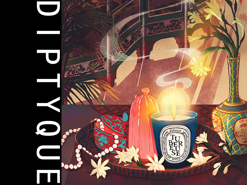 香氛品牌商业插画_石榴LIRIS-站酷ZCOOL