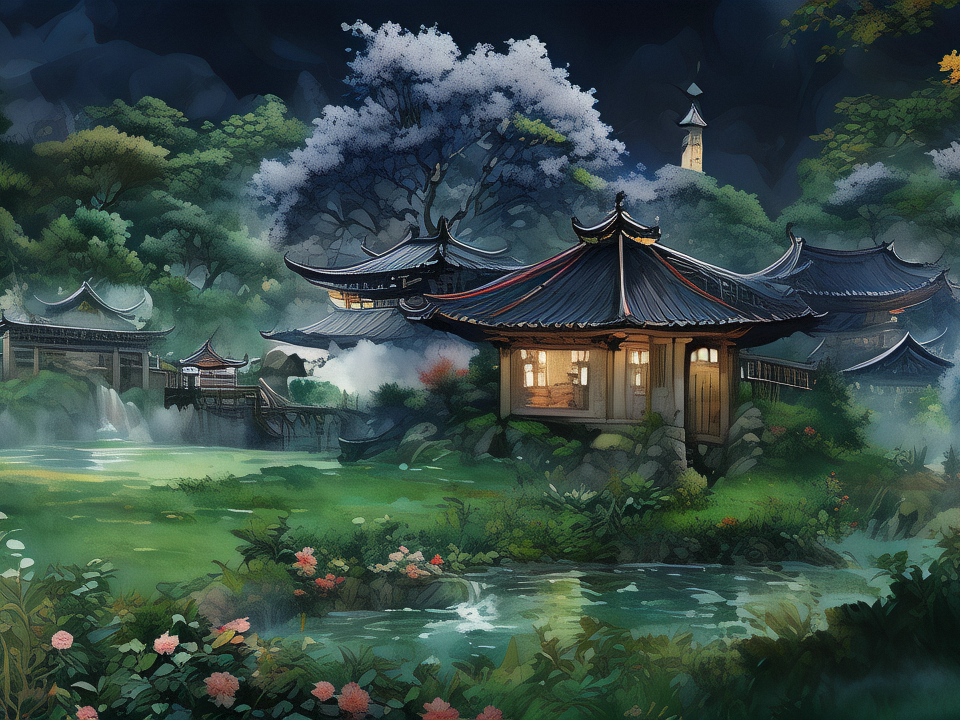 园林场景（十）_煜辰PandaMaster-站酷ZCOOL