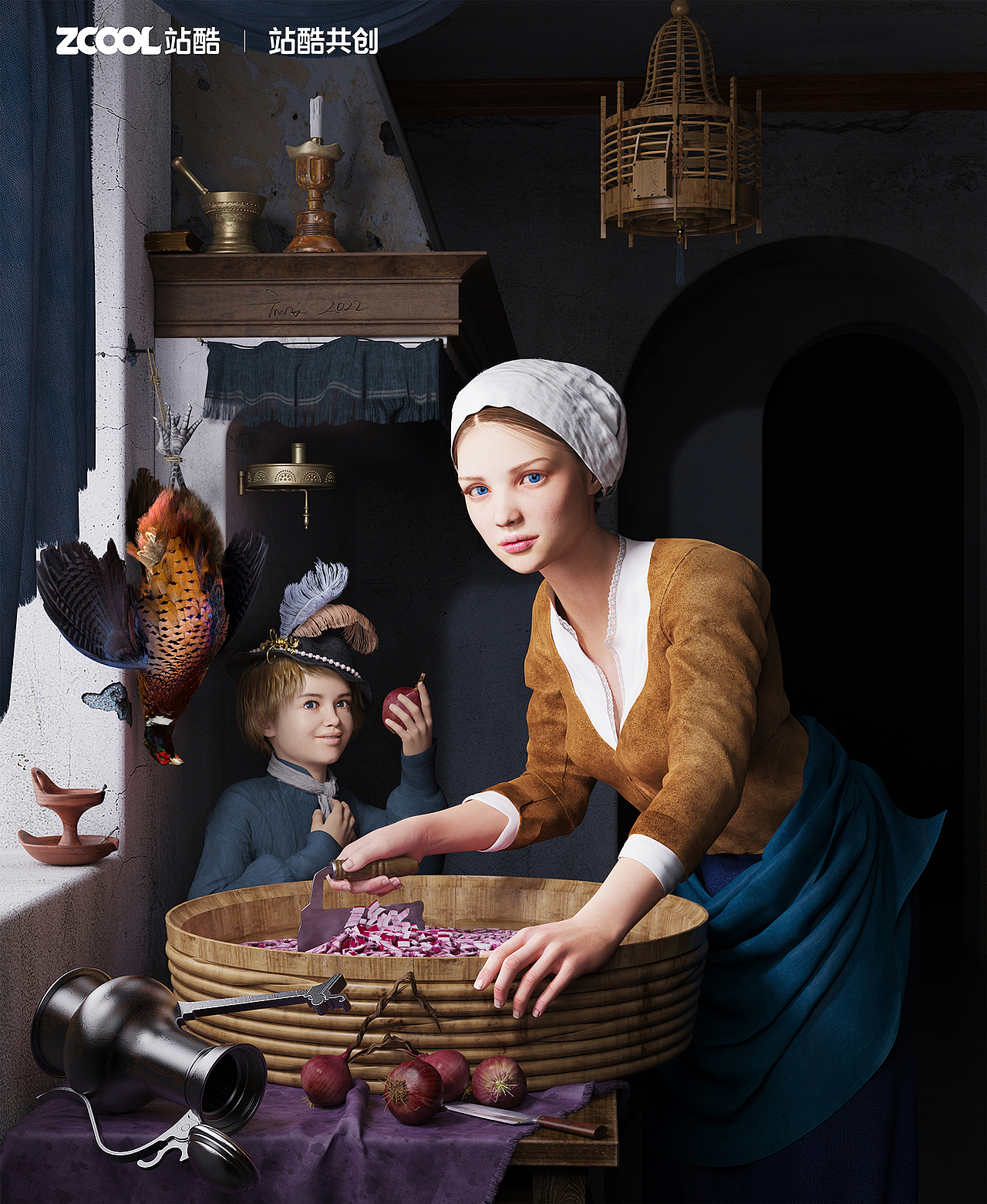 #世界名画100#---Gerrit Dou_亦飛-站酷ZCOOL