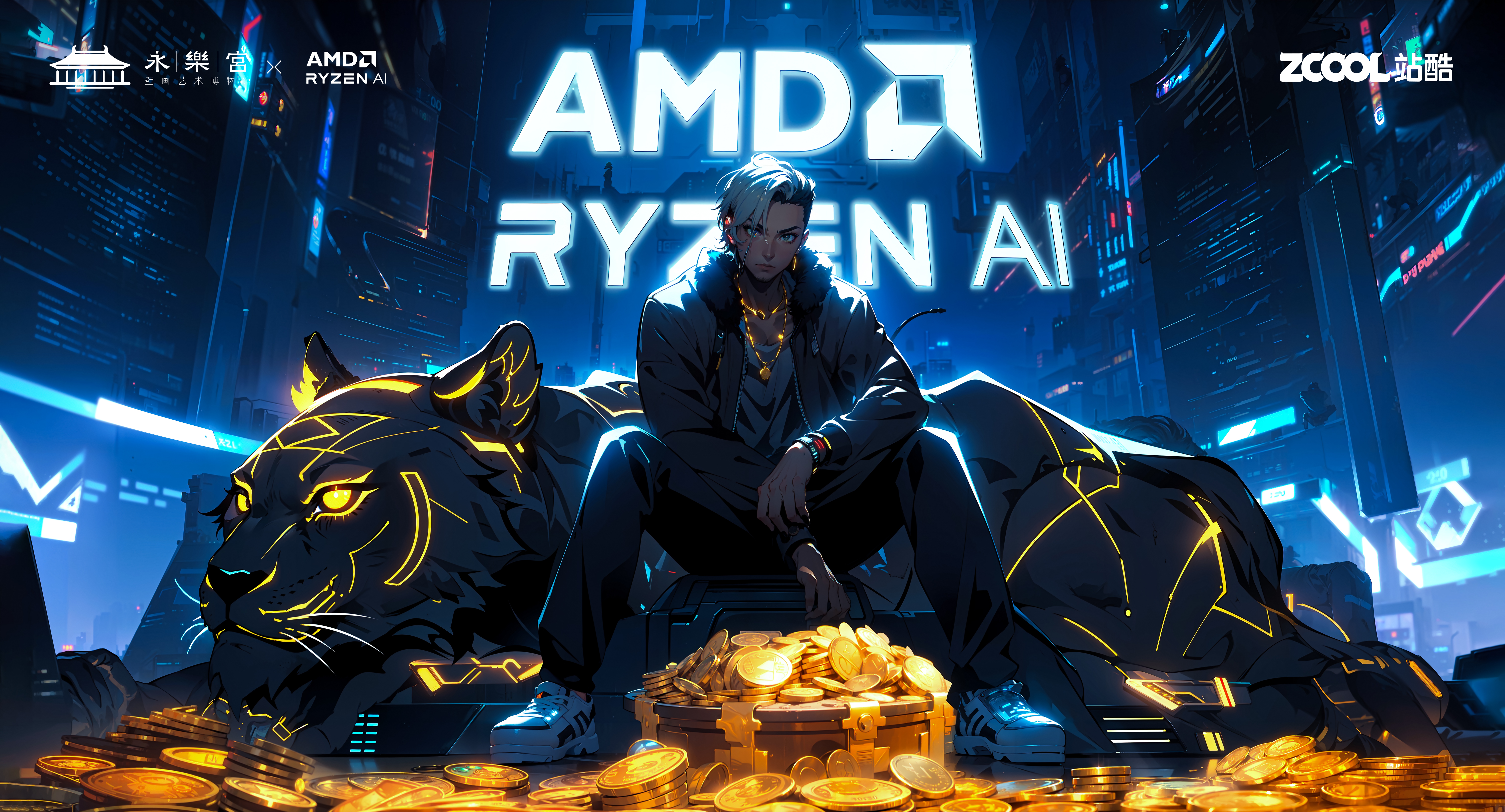 财神赵公明-AMD&永乐宫AIGC创意大赛_刘金营-站酷ZCOOL