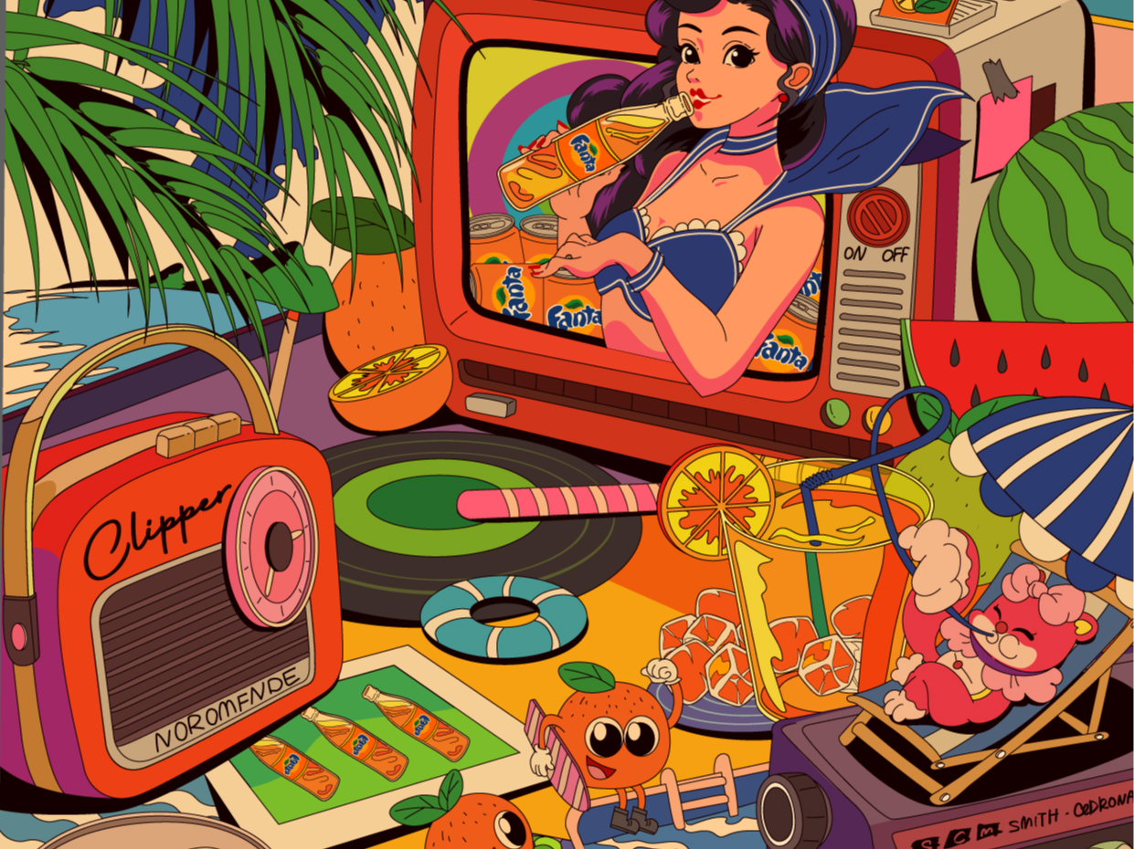 City pop复古风|夏日狂想曲xFanta_Ann小七-站酷ZCOOL