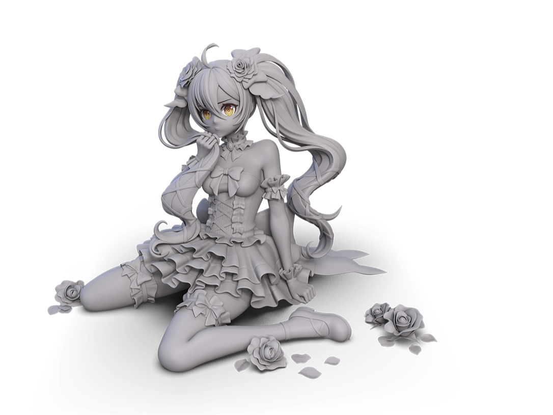 二次元手办白模渲染_一亅丶冖一亅-站酷ZCOOL