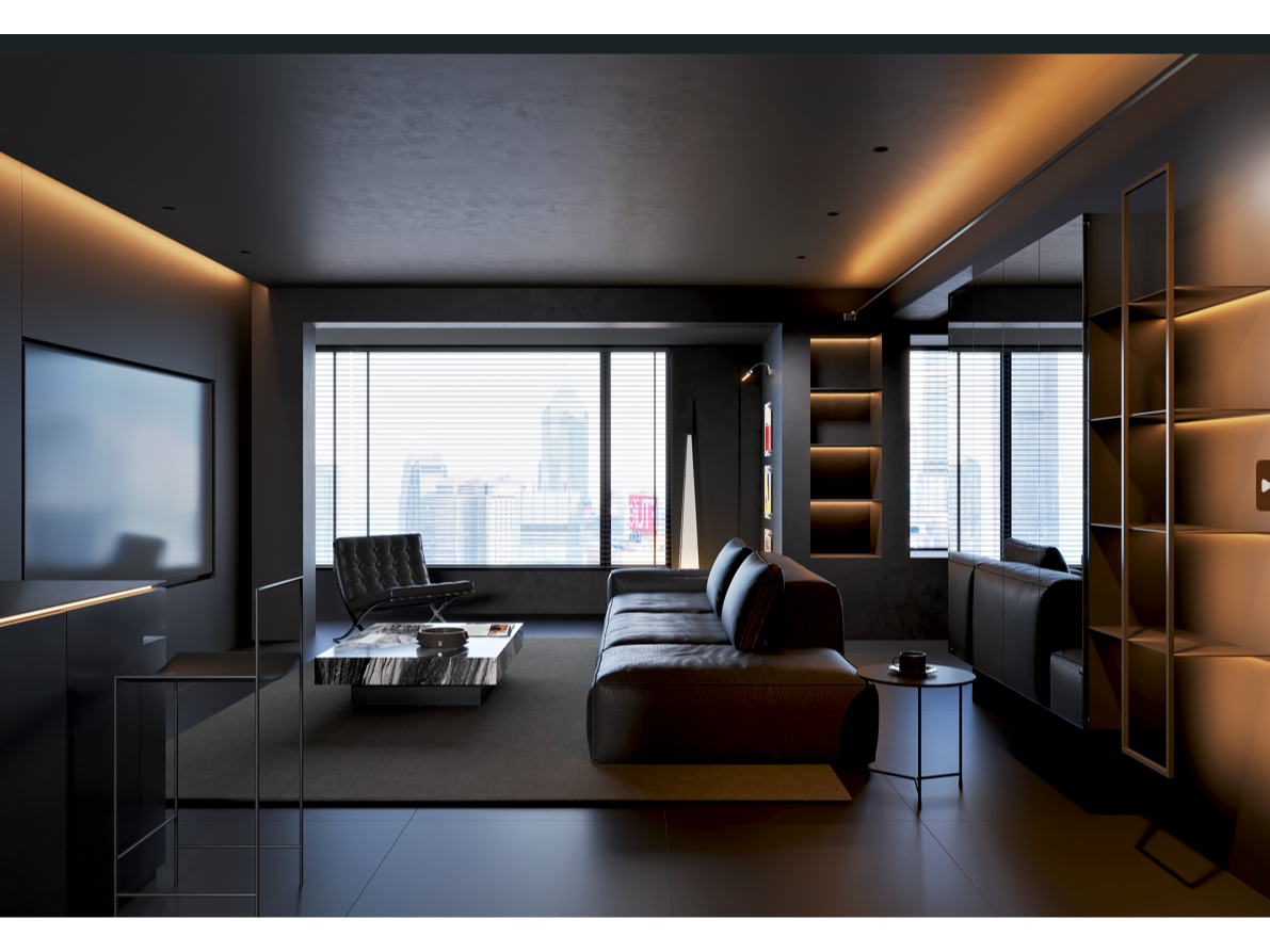 暗黑系客餐厅 卧室 衣帽间 卫生间_小小堡o-站酷ZCOOL