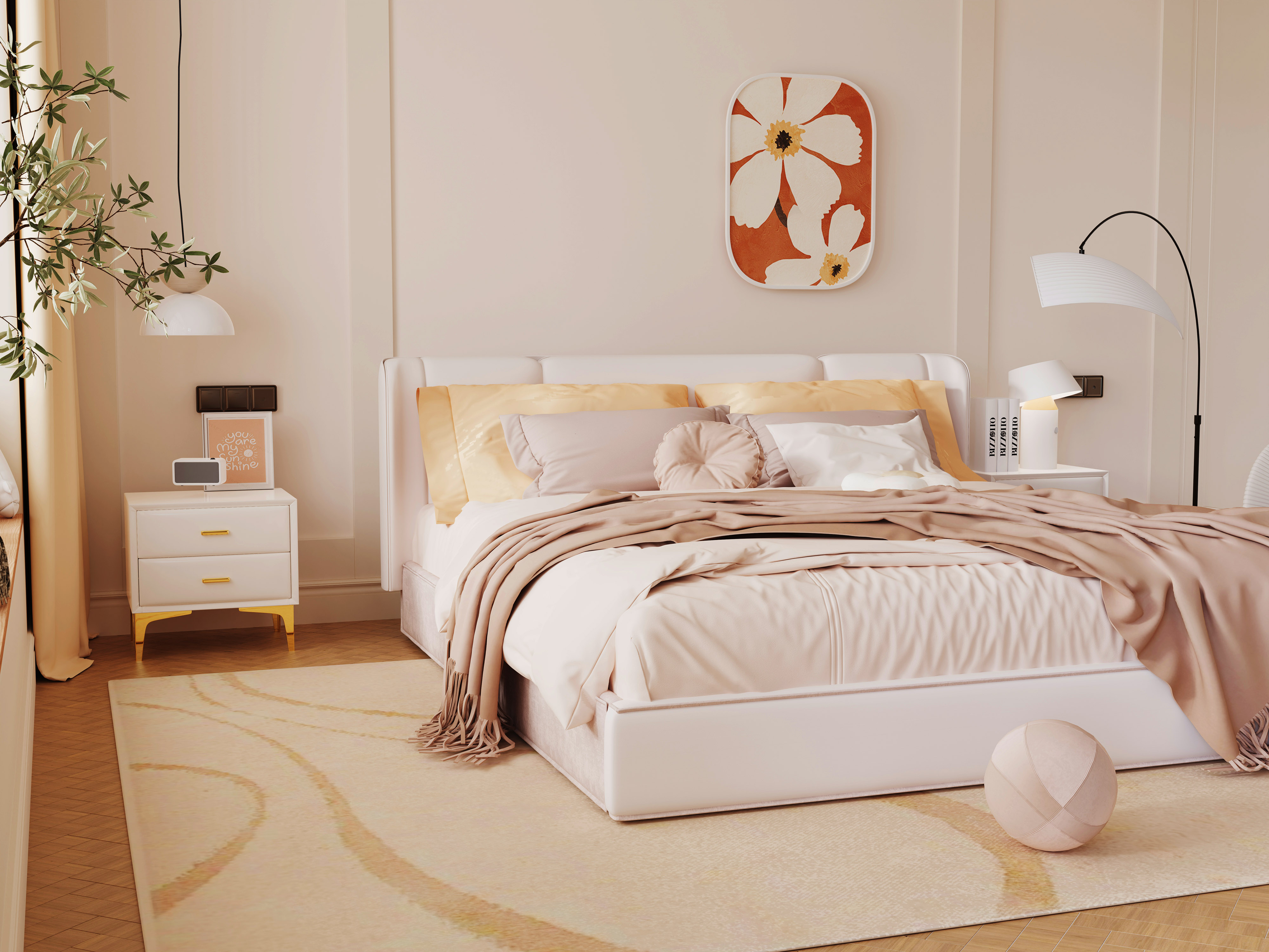 第四十一期keyshot高档极简卧室场景源文件渲染场景KSP_米尼设计-站酷ZCOOL