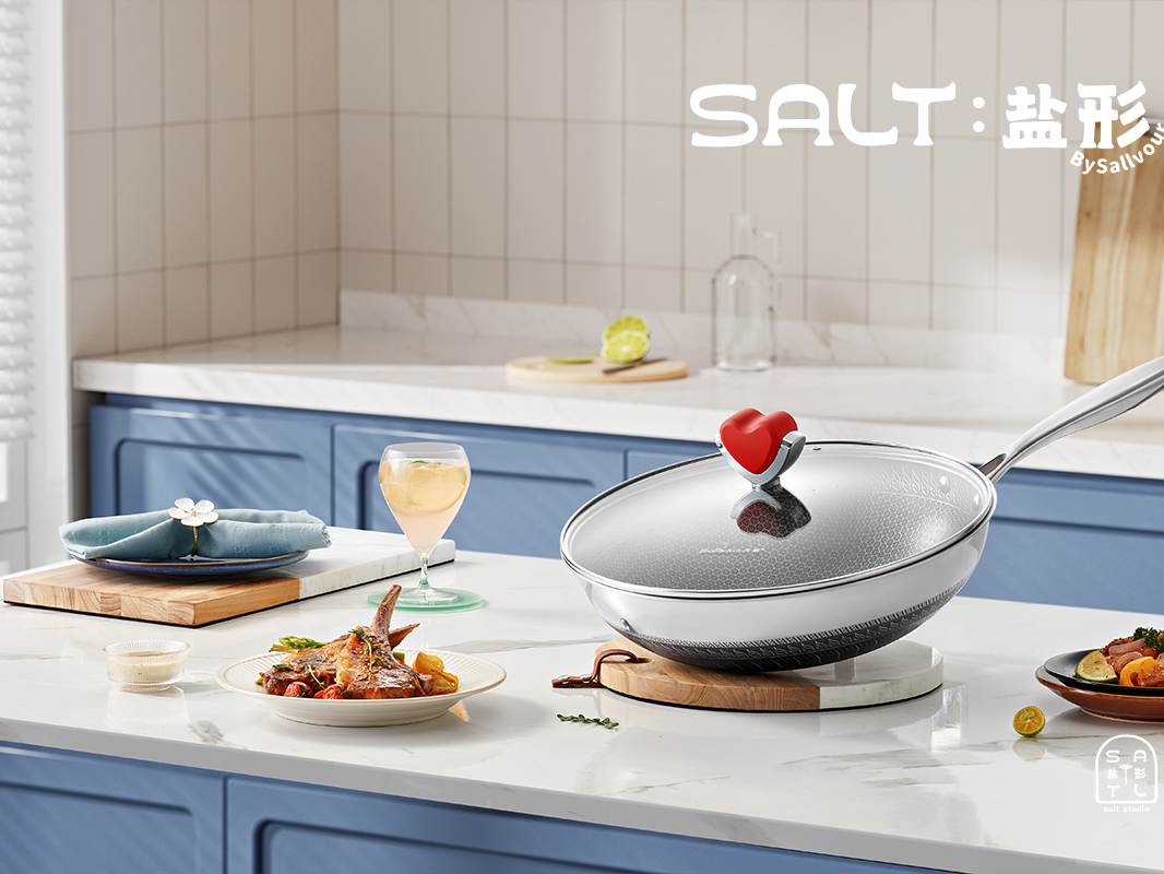 锅具摄影 | 不锈钢炒锅_盐形视觉-站酷ZCOOL