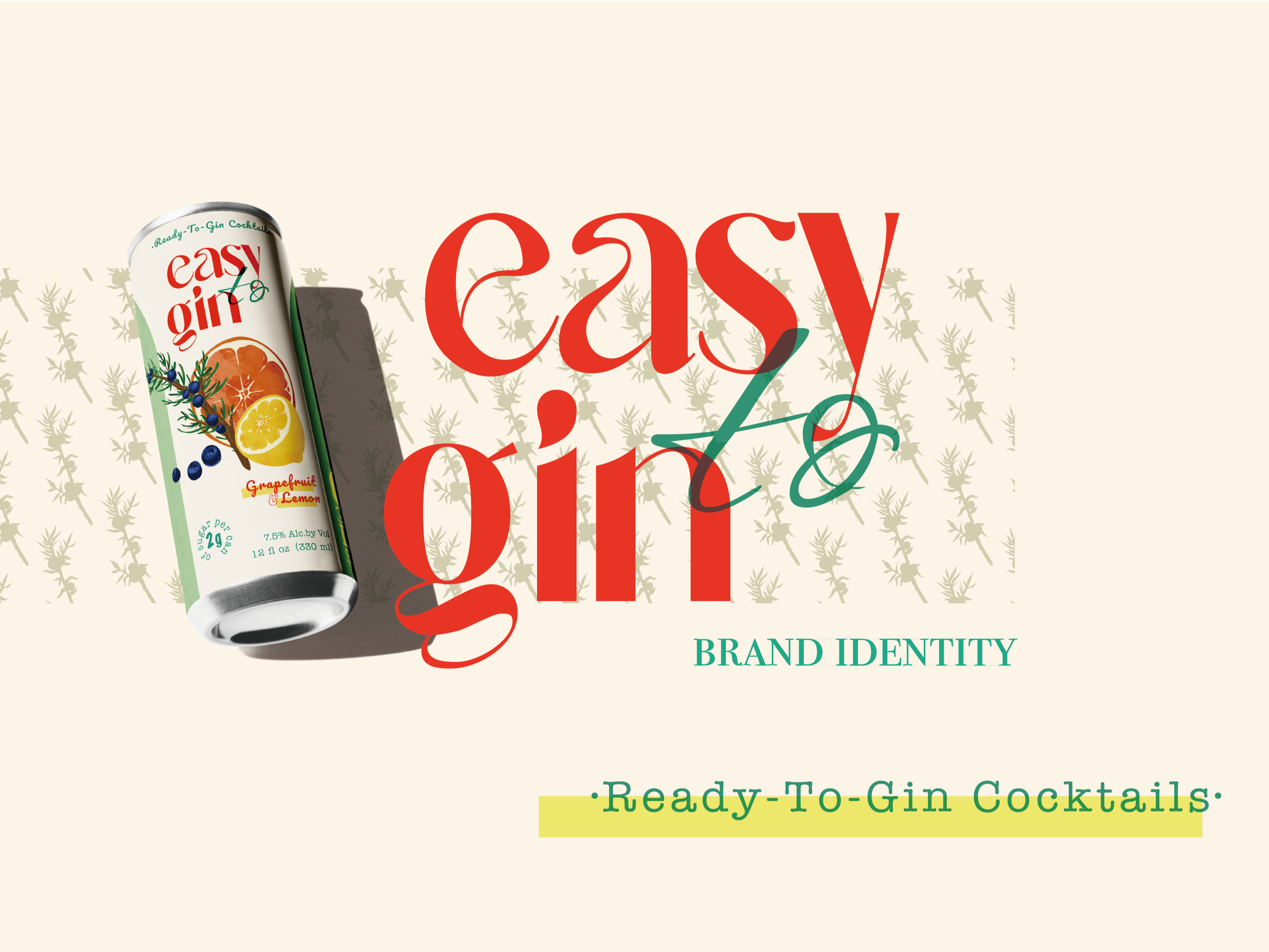【原创】easy to gin 罐装酒精饮料包装设计_窝瓜在钢筋水泥-站酷ZCOOL
