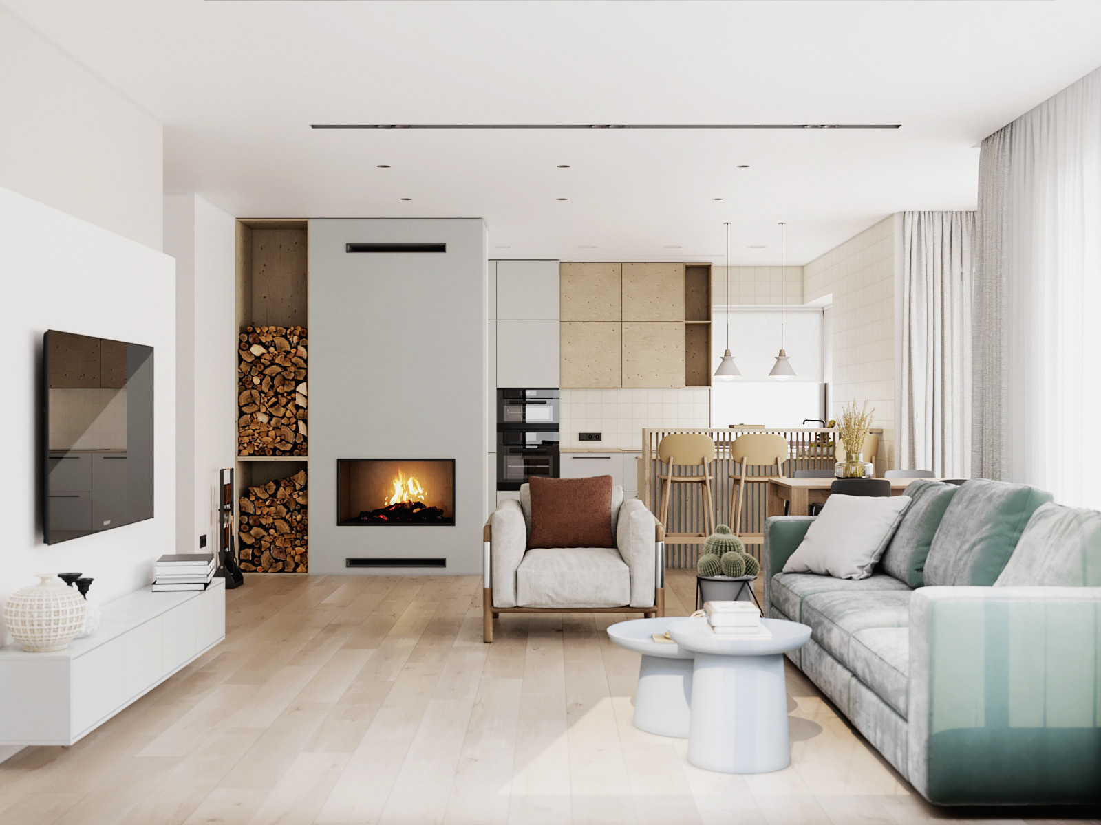 清新自然居所，146㎡的质感美学_仟仟设计-站酷ZCOOL