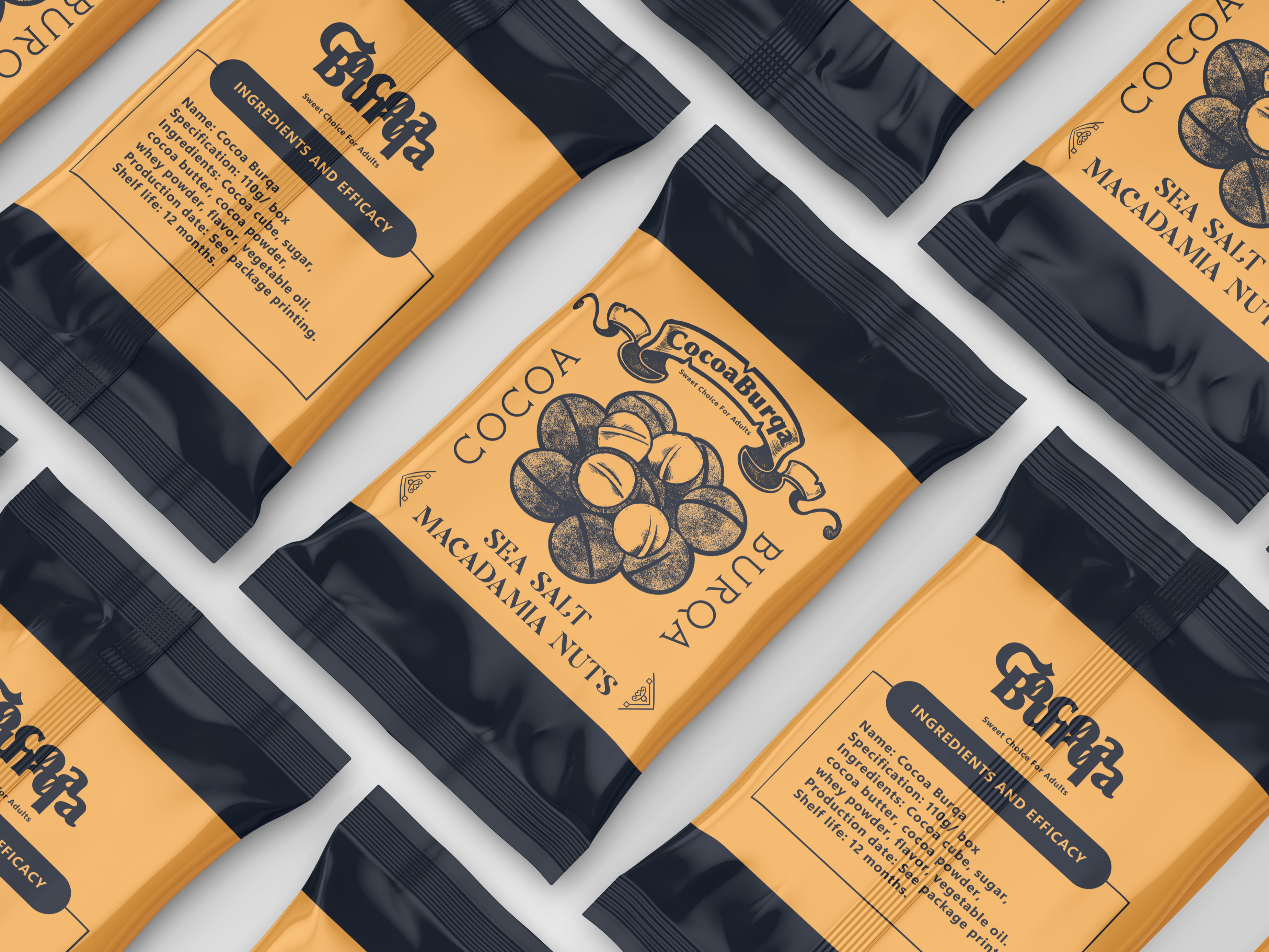 Cocoa Burqa可可布洽黑巧包装及物料设计_啊Jo真的很懒-站酷ZCOOL