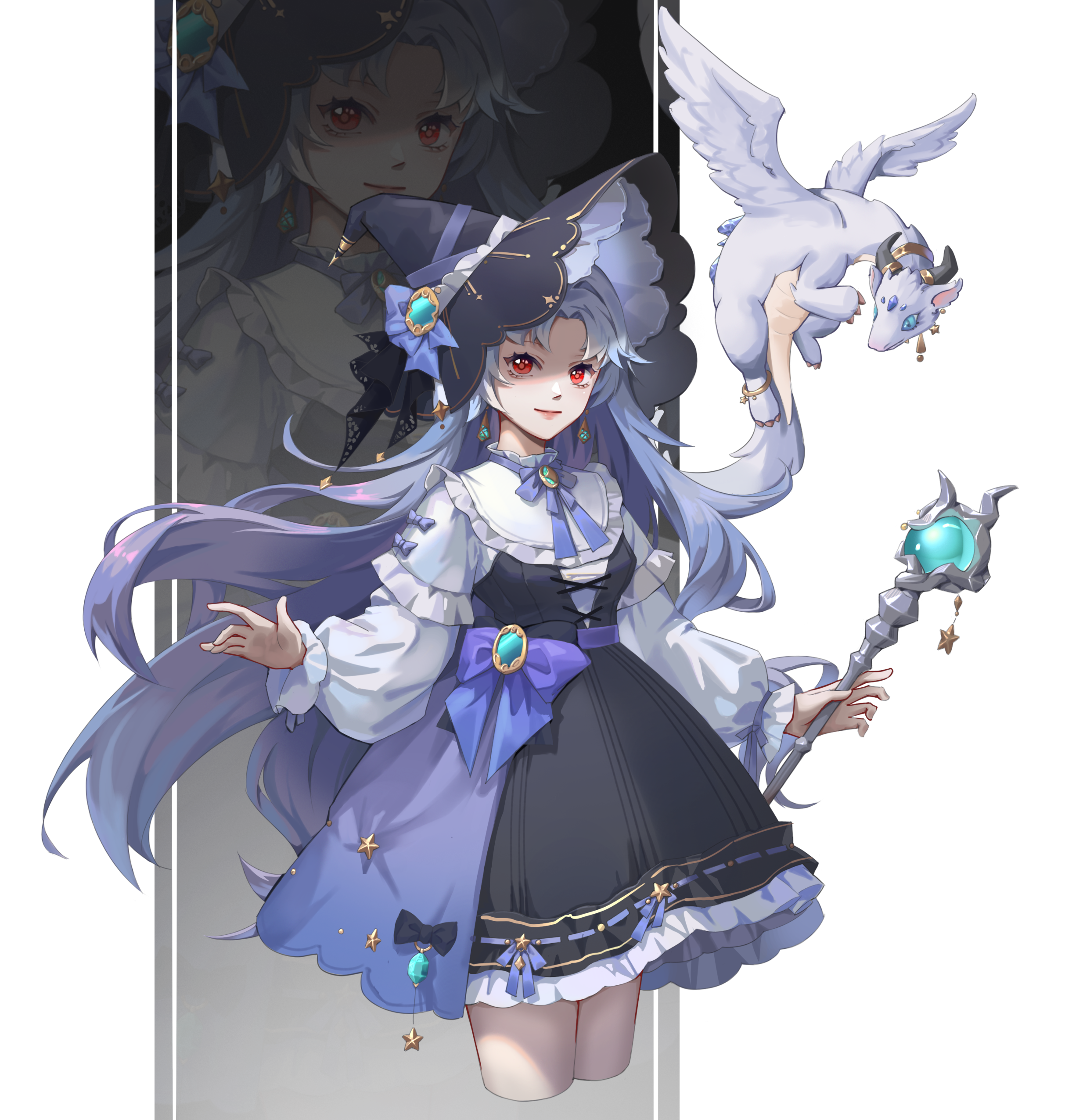 哥特Lolita女巫和她的小飞龙_赟酱-站酷ZCOOL