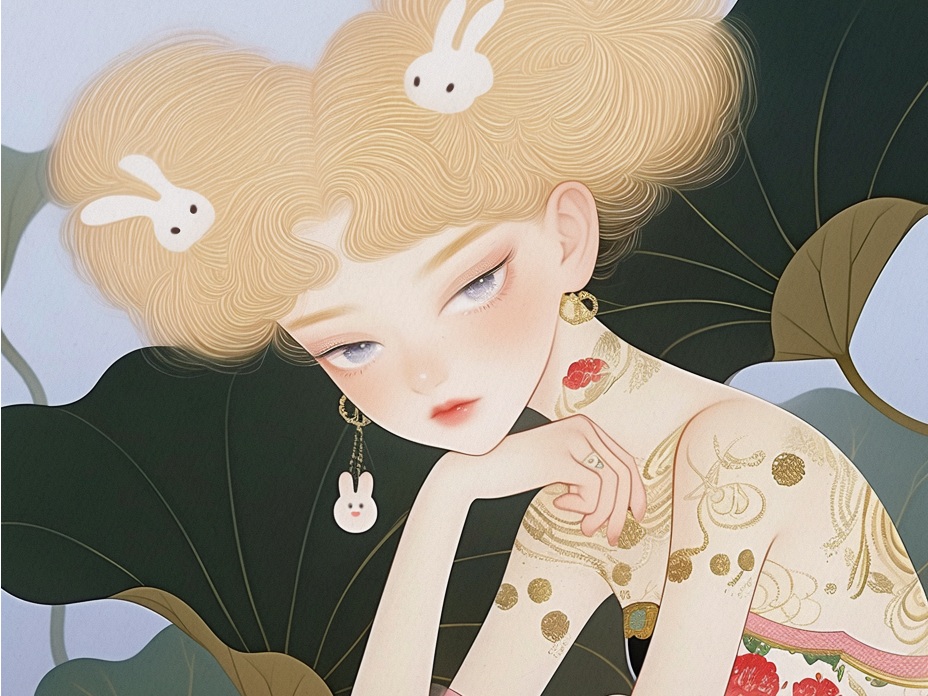 仙女与兔_米魔mimimo-站酷ZCOOL