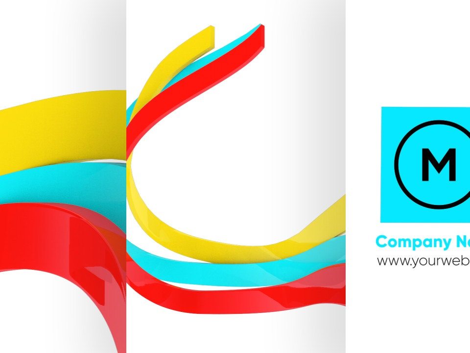 PR模板|3D丝带标志LOGO演绎商业公司社交媒体视频开场_猿文件网官方账号-站酷ZCOOL