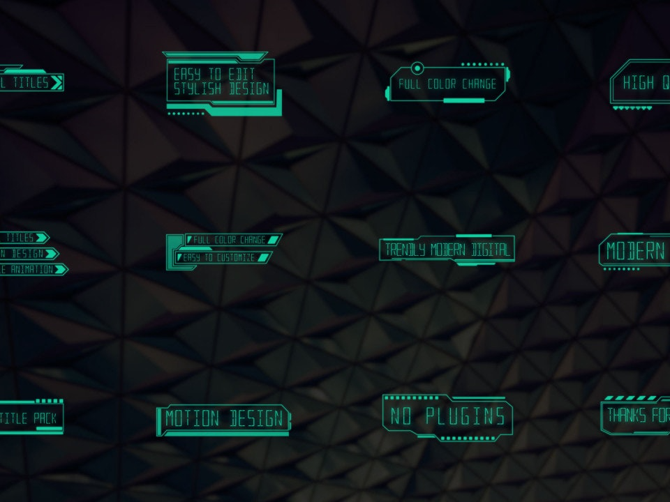 PR模板|高级HUD界面数字设计标题包展示活动视频博客_猿文件网官方账号-站酷ZCOOL