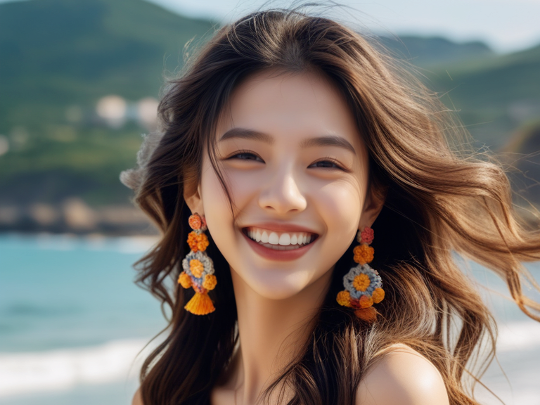 自由奔跑的海岛女孩_Z072565653-站酷ZCOOL