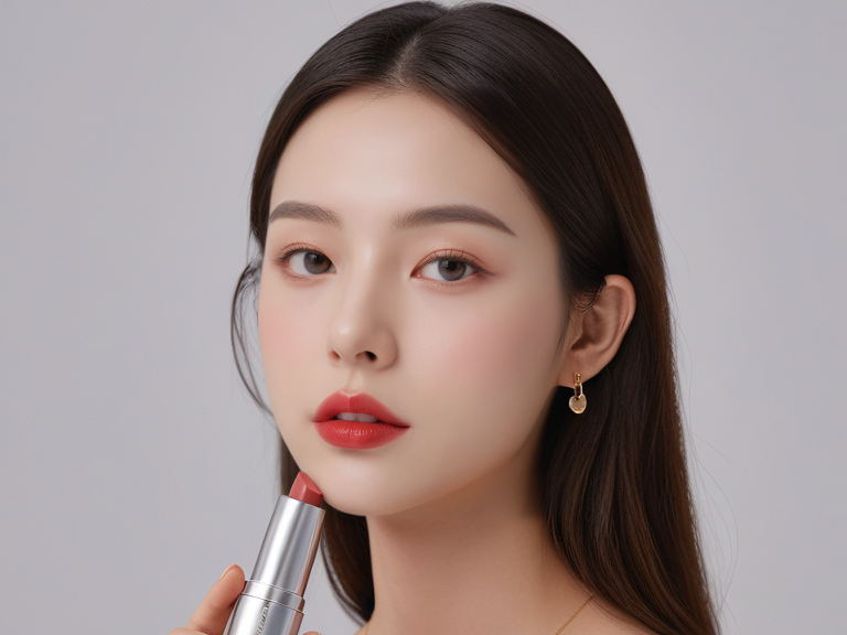 手持口红的模特图_美聪的猫-站酷ZCOOL