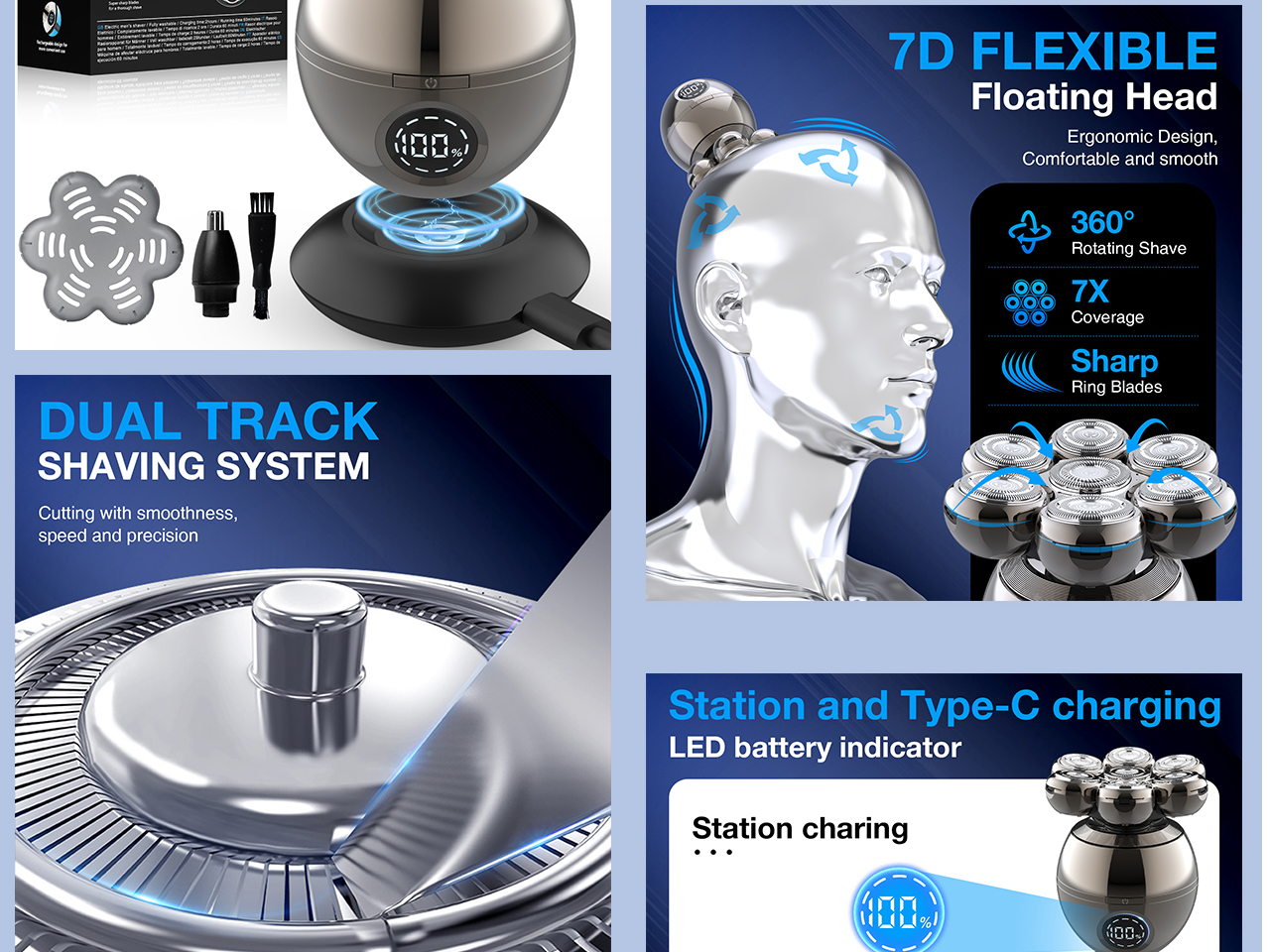 Amazon亚马逊 剃须器 视觉详情 主图A+_木子如李-站酷ZCOOL