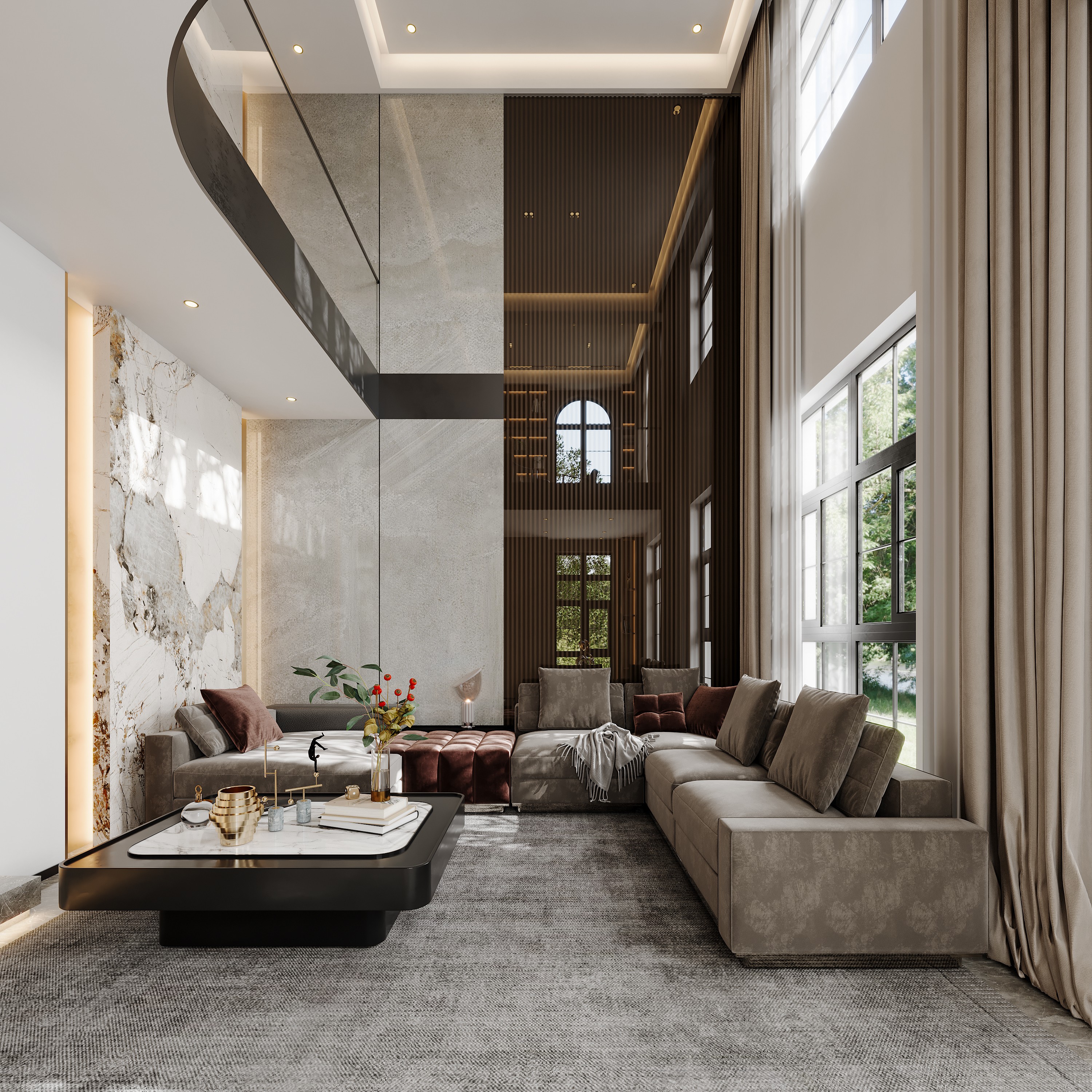 轻奢客餐厅效果图表现_王彤ing-站酷ZCOOL