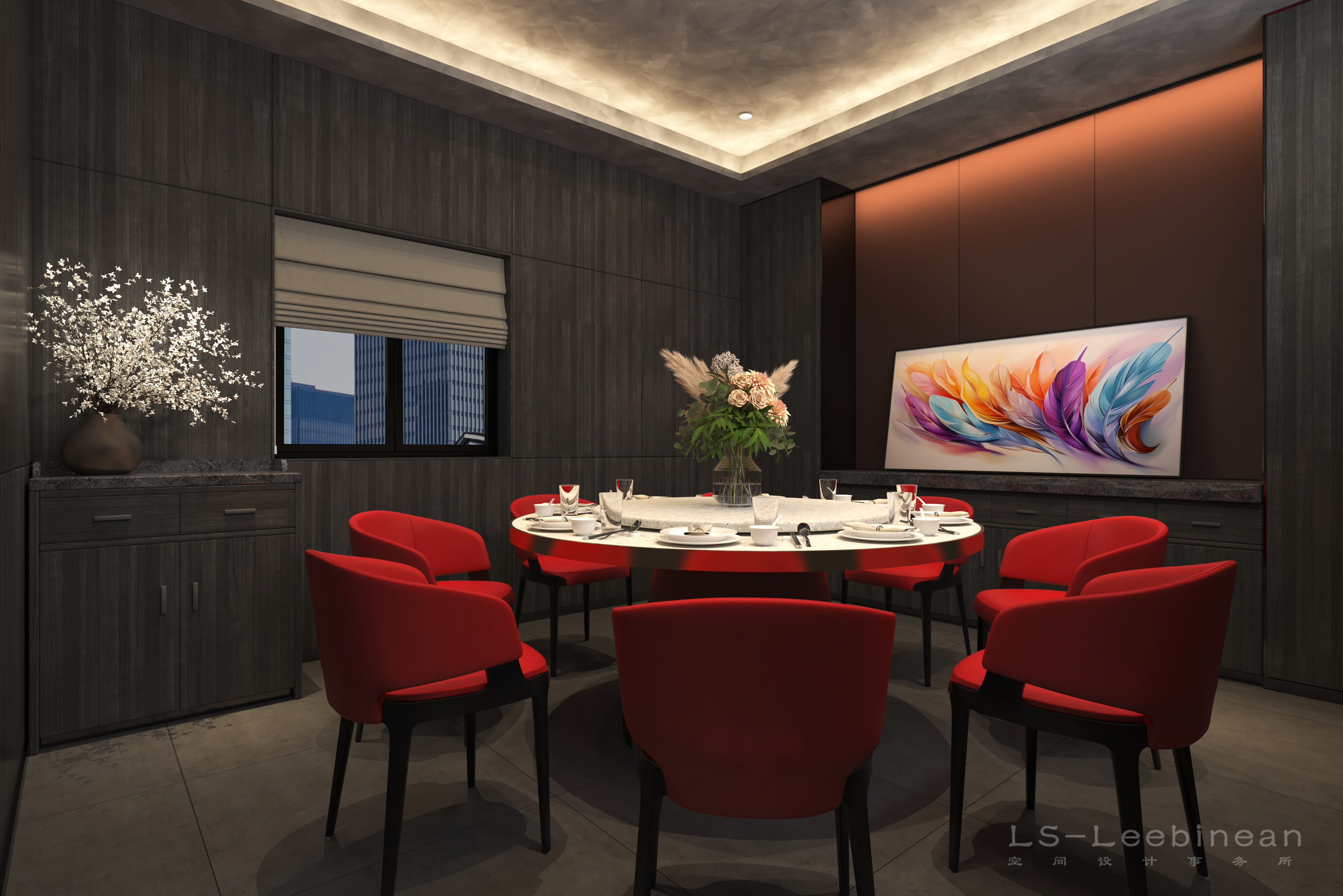 商务风现代火锅店_LS空间设计事务所-站酷ZCOOL