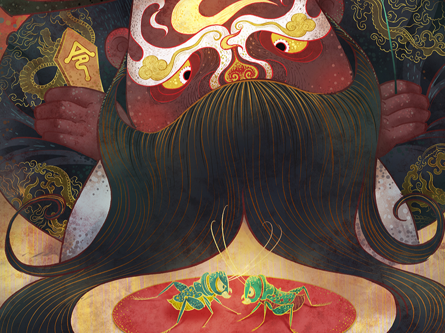 包审冤蛐 主题插画_空谷椿树-站酷ZCOOL