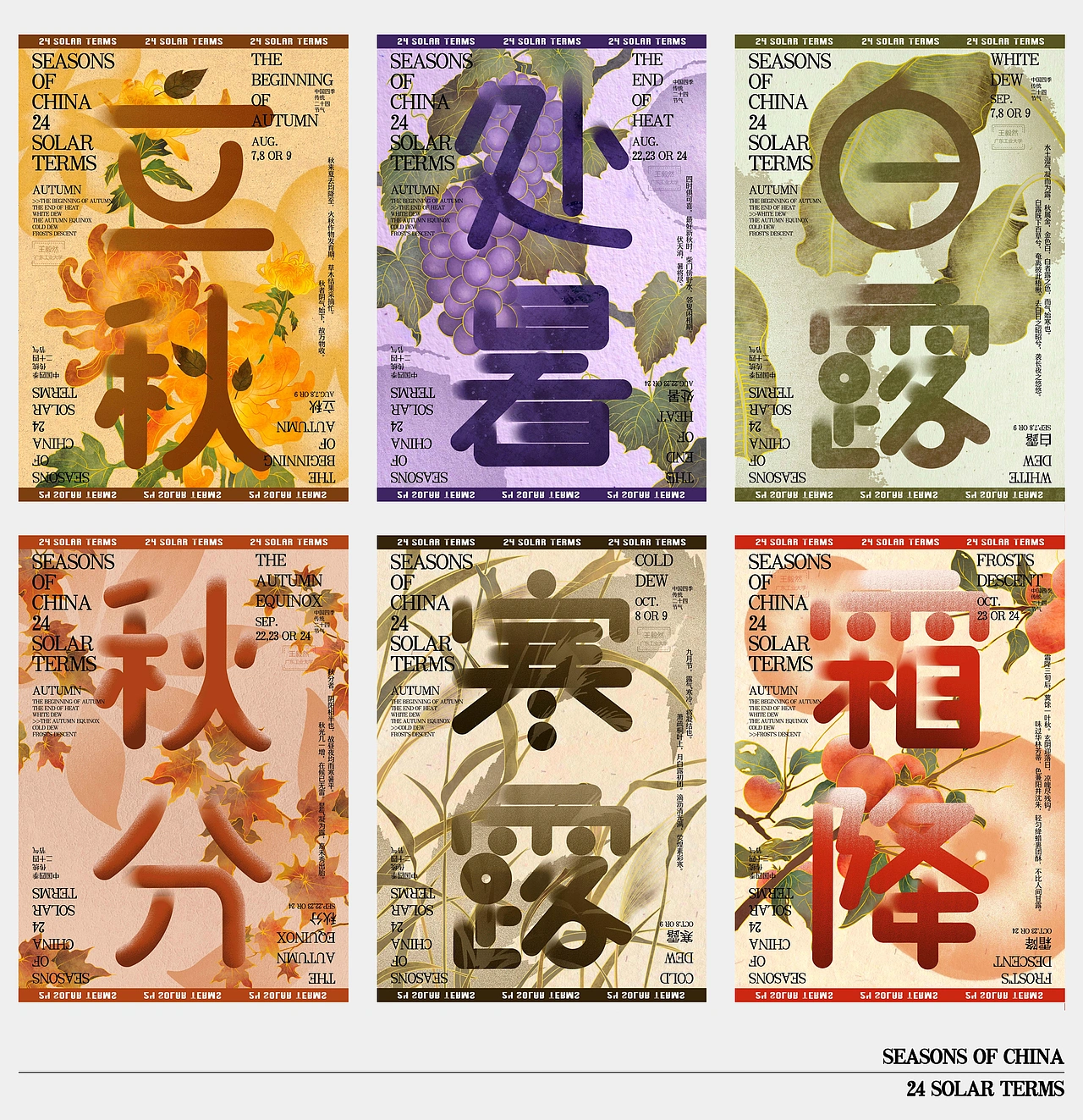 【字体海报设计】中国传统二十四节气 | NCDA_Elena_R-站酷ZCOOL