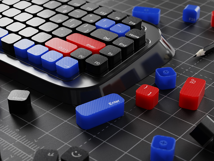 【Rhino建模＆KeyShot渲染】学员优秀作品——键盘_卓尔谟丨随意汉化-站酷ZCOOL