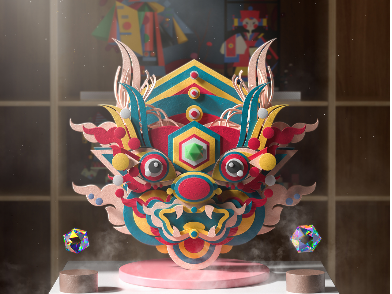 搞怪渲染小场景练习 Rendering exercise【4K】_丝瓜鸡杂咸蛋汤-站酷ZCOOL