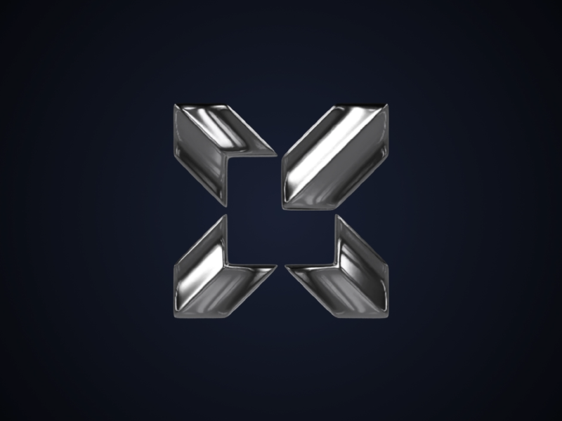 C4D临摹练习-破碎logo_曾xx-站酷ZCOOL