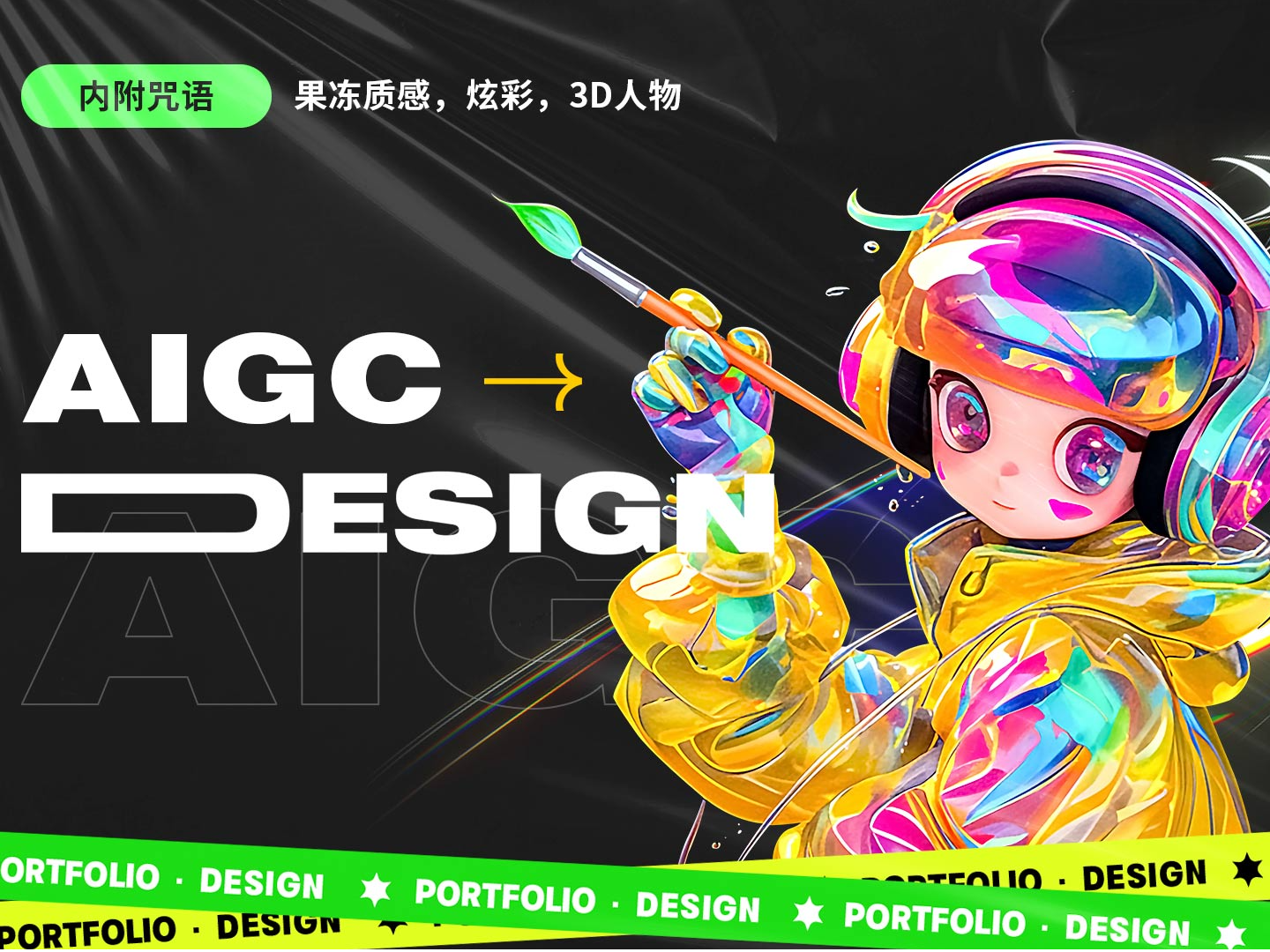 AIGC果冻质感3D人物设计（附Midjourney咒语）_大嘴鸭头-站酷ZCOOL