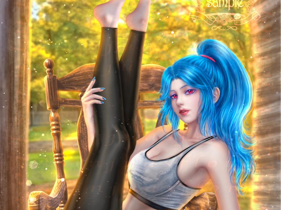 小说封面插图 稿件展示（欧美风厚涂）OC原创插画_Asinjuasfloraart-站酷ZCOOL