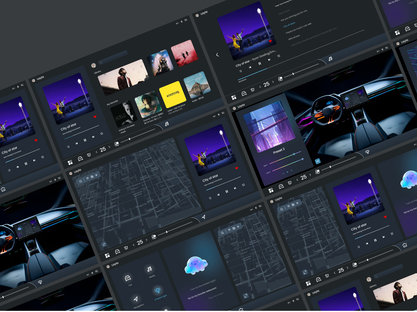 HMI概念设计针对L3驾驶_laylalian-站酷ZCOOL