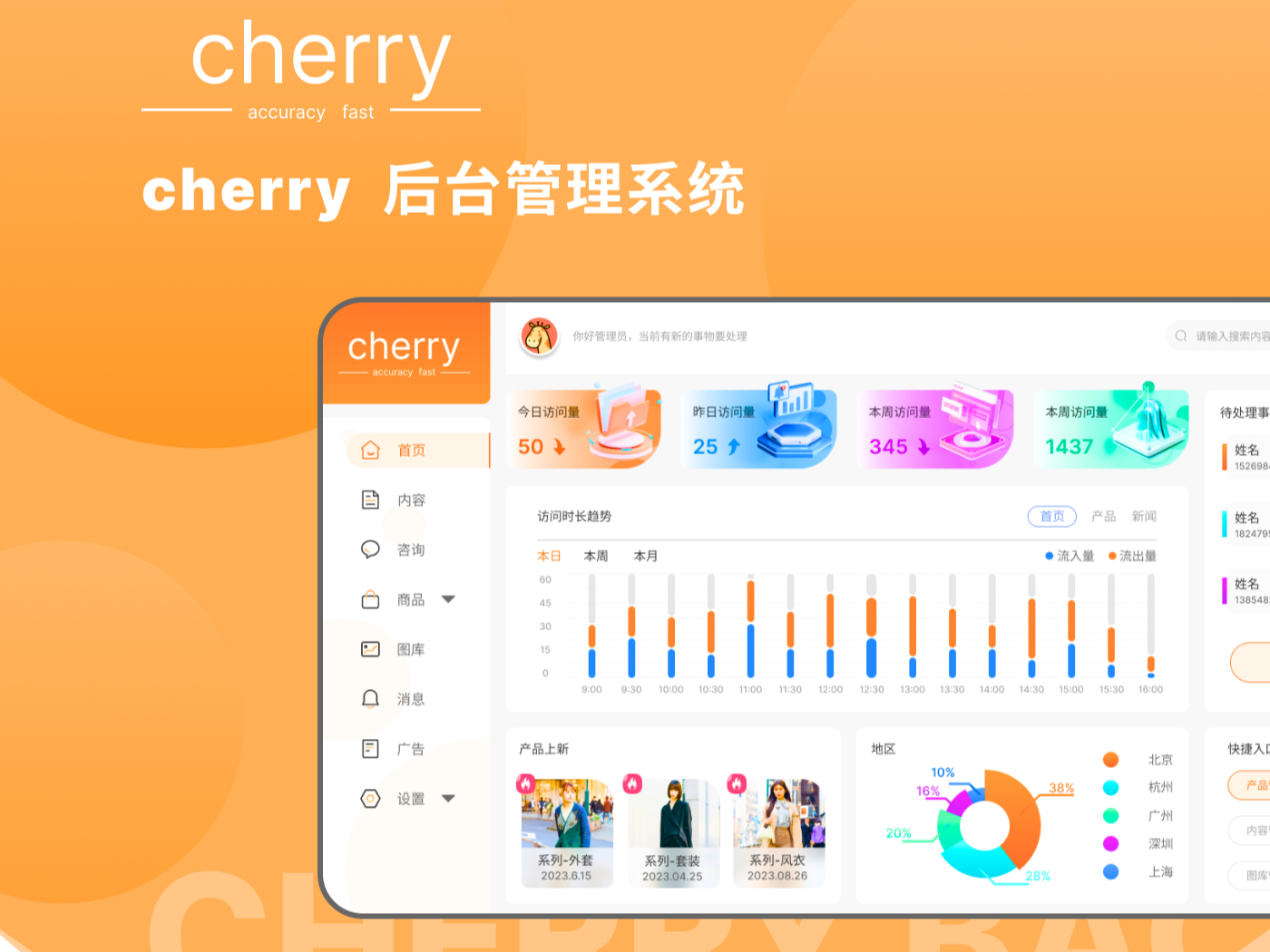 后台管理系统 cherry电商_Friday_777-站酷ZCOOL