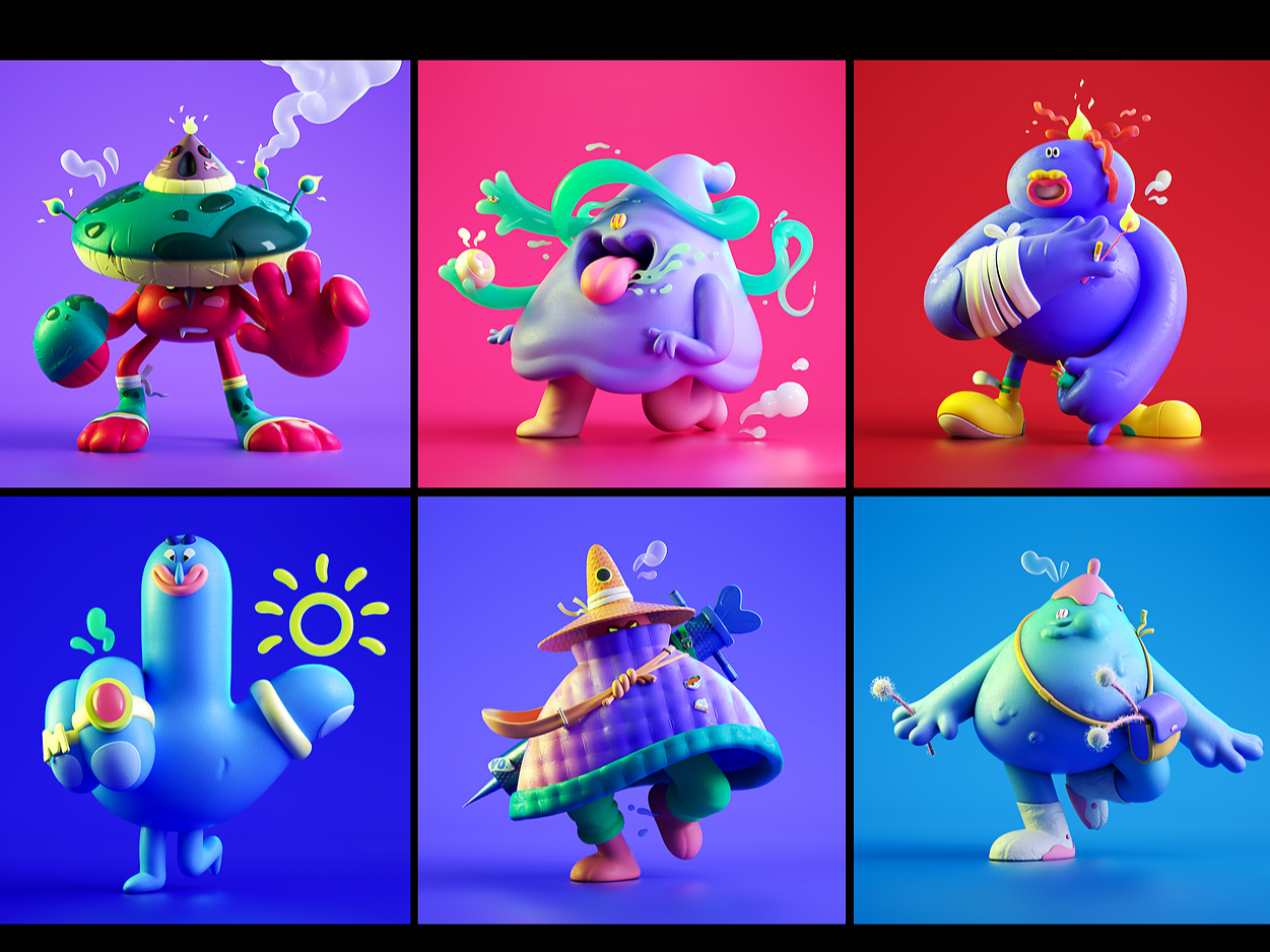 IP形象建模|3d建模渲染练习_宏君-站酷ZCOOL