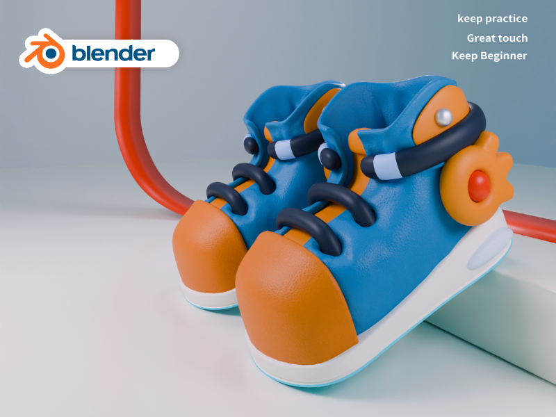 Blender练习-IP鞋子_David_Lynn-站酷ZCOOL